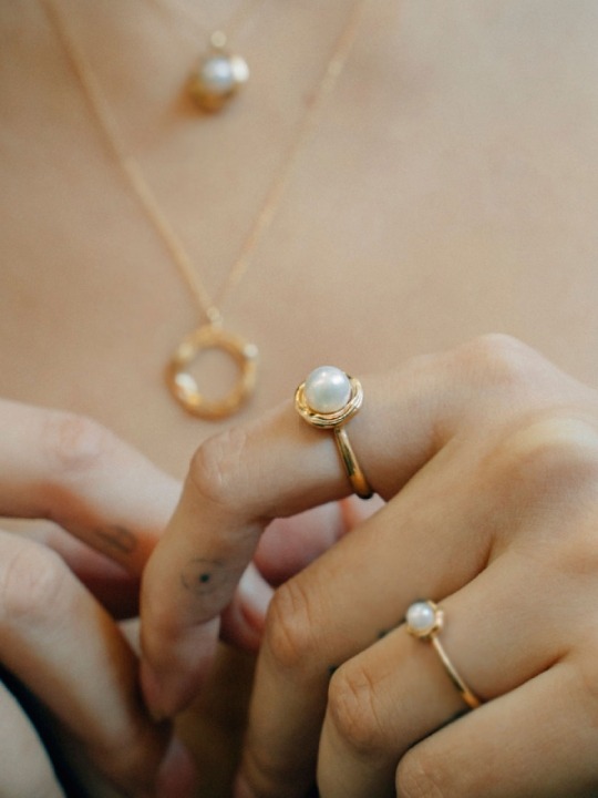 pearl wave ring - HAGO(하고)