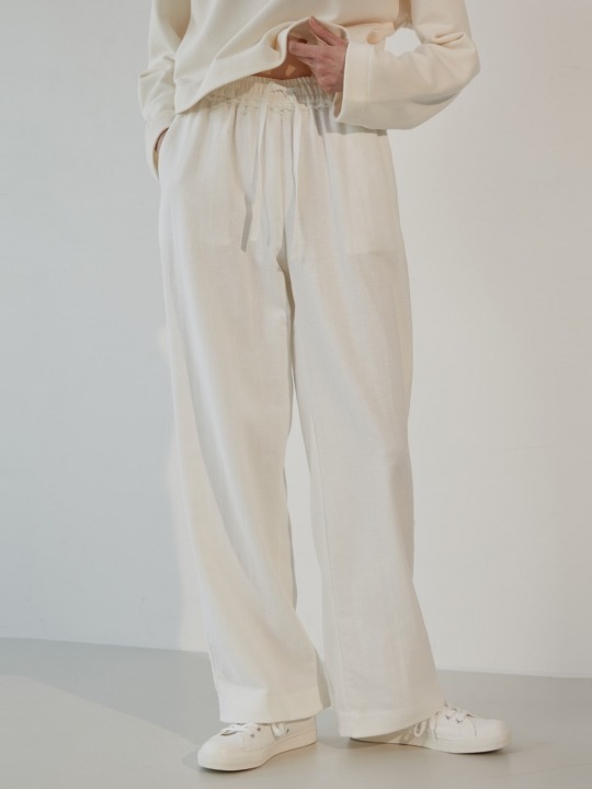 19S NATURAL BANDING PANTS (WHITE) - HAGO(하고)