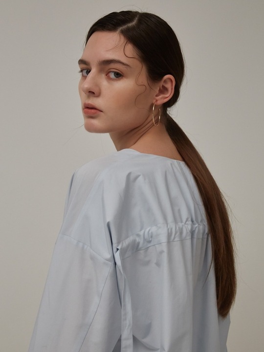 BACK SIDE STRING SHIRTS (SKY BLUE) - 하고(HAGO)