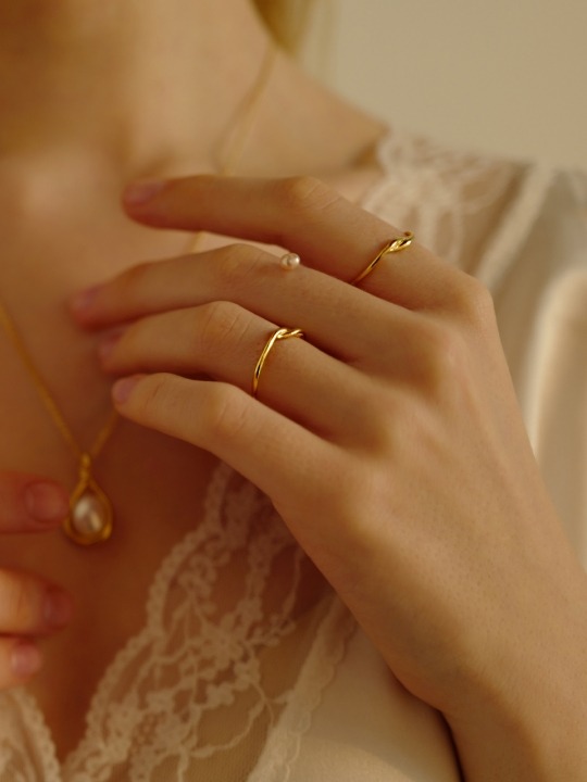 ribbon layered ring - HAGO(하고)