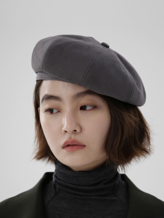 BREAD BERET / T SUEDE / SMOKE GREY - 하고