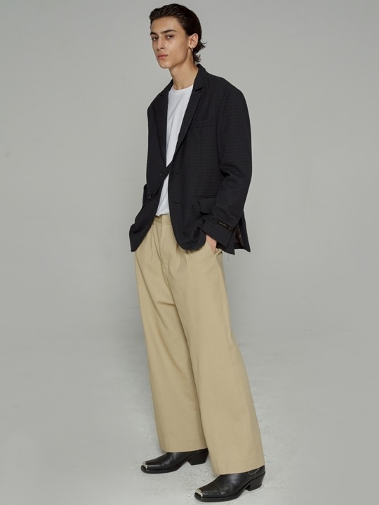 HEAVY TWILL WIDE PANTS BEIGE - HAGO(하고)