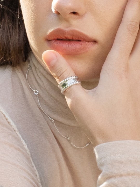 Rope edge Ring - Silver - HAGO(하고)