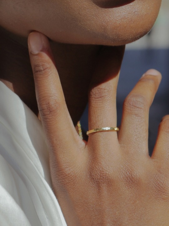 CL076 Bumpy gold ring - 하고(HAGO)