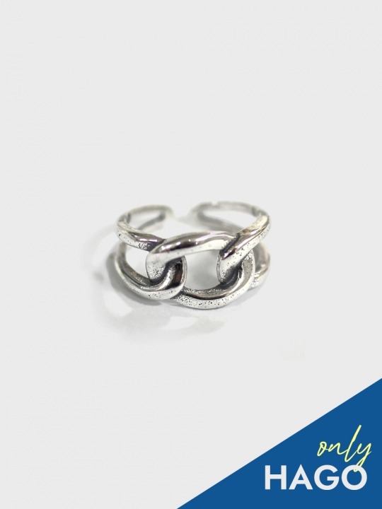 cl114 Crossing Curves Silver Ring - HAGO(하고)