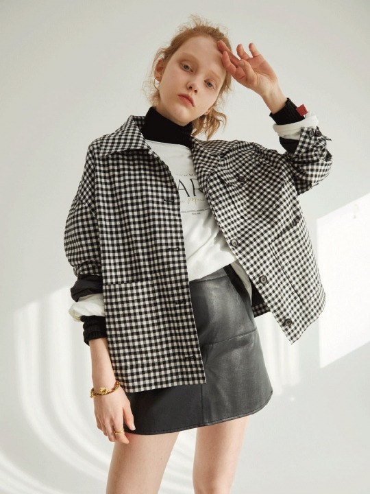 Gingham check jacket - HAGO(하고)