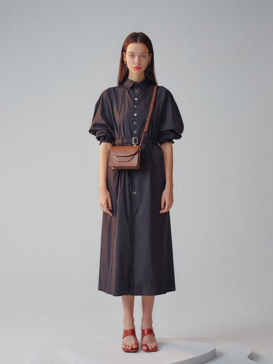 [MINI LINE] HIEMS COR 48 LETTER CROSS BAG BROWN/CREAM BEIGE - HAGO(하고)