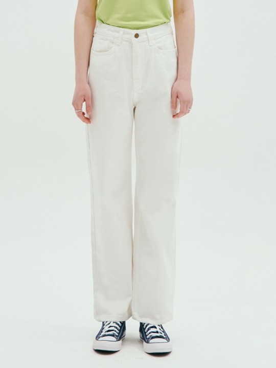 BASIC WIDE PANTS_WHITE - HAGO(하고)