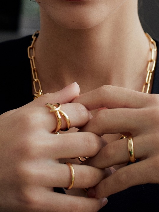 double gold ring_ - HAGO(하고)