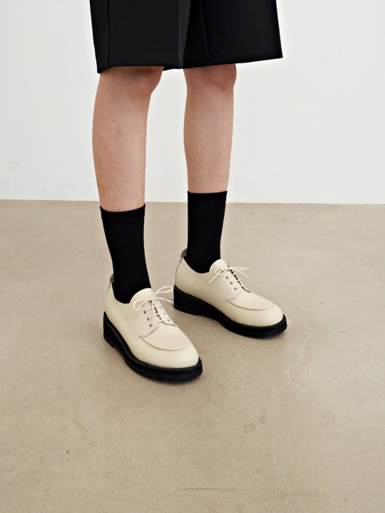 45mm Pablo Chunky Derby Shoes (White) - HAGO(하고)