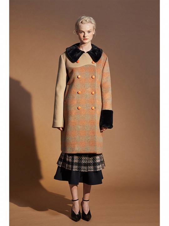 Double button wave coat - HAGO(하고)