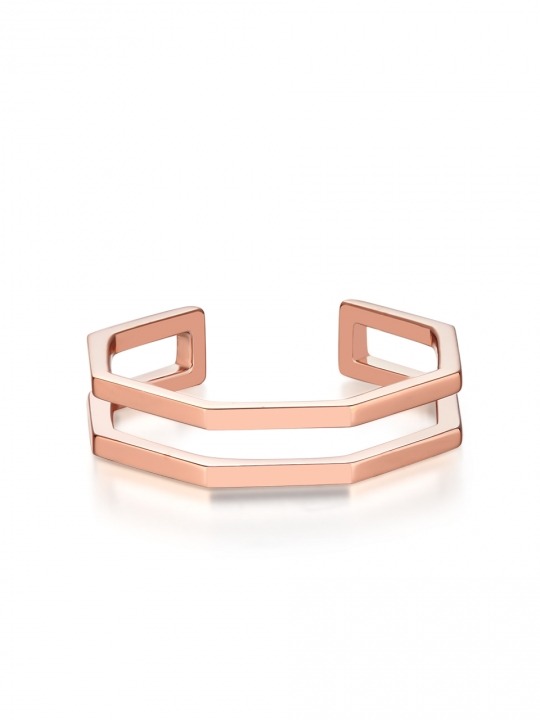 OKTO DOUBLE RING ROSE GOLD - OR18RG001 - HAGO(하고)