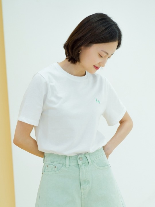LDL BASIC LOGO T-SHIRT (WHITE) - HAGO(하고)