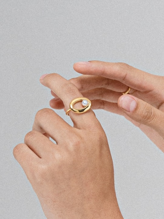 round link pearl ring - HAGO(하고)