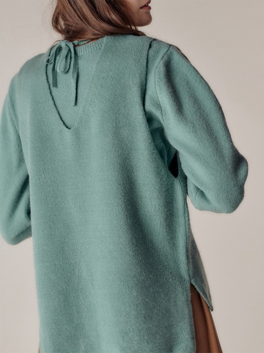 Back string knit vest_Mint - HAGO(하고)