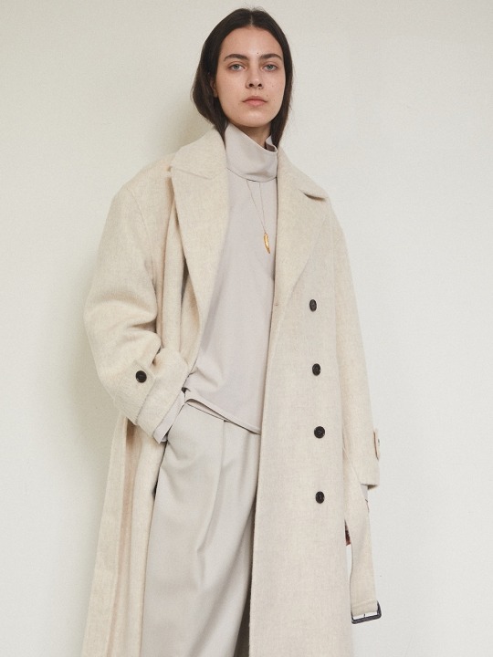 [오연서 착용] HANDMADE DOUBLE COAT [OATMEAL] - HAGO(하고)