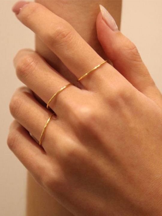 [Silver925] LU100 Thin layered ring - HAGO(하고)