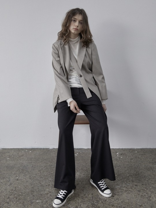 Basic Wide Slacks(Black) - HAGO(하고)