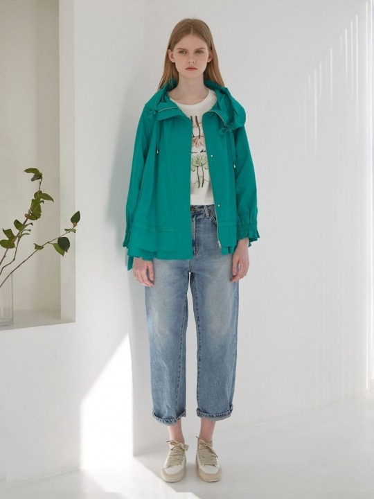 Corbin A-line Hood Jumper(GREEN) - HAGO(하고)