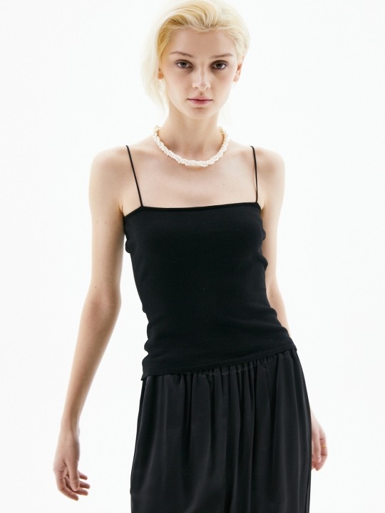 Helen Sleeveless Knit Top_Black - 하고