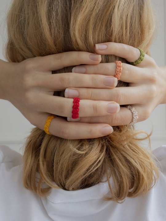 Colorful rib knit ring - HAGO(하고)