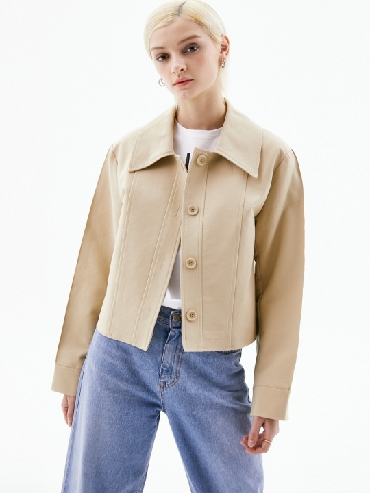 Sandra Collar Jacket_Beige - HAGO(하고)