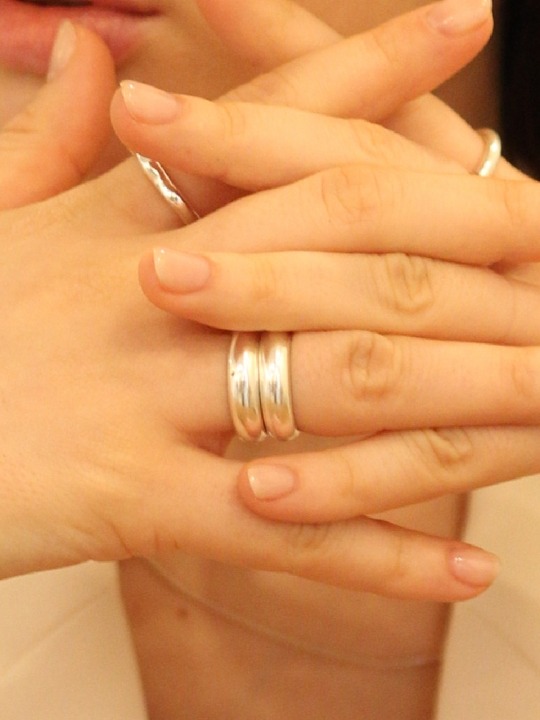 [2SET][Silver925] TN050 Duble basic round bold rings - HAGO(하고)