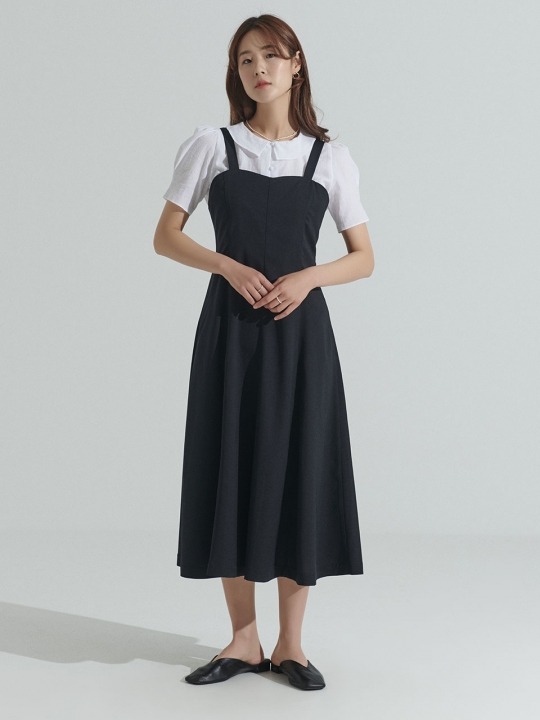 MARQUIS HEART SHAPED SLEEVELESS OPC (NAVY) - HAGO(하고)