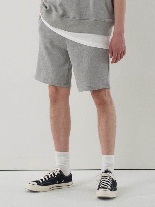 DRAW STRING SWEAT SHORTS_MELANGE - 하고
