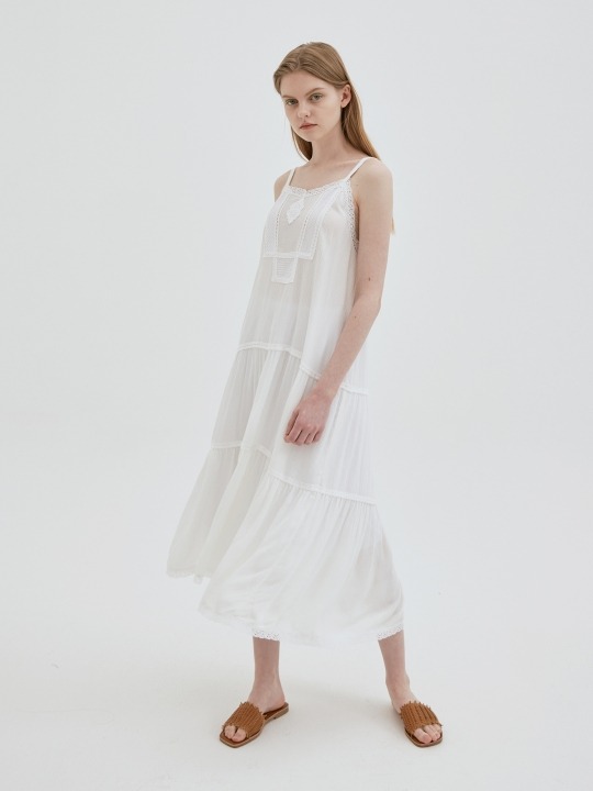 [리뷰이벤트][21SS] Collin One-piece White / 콜린원피스 화이트 - 하고