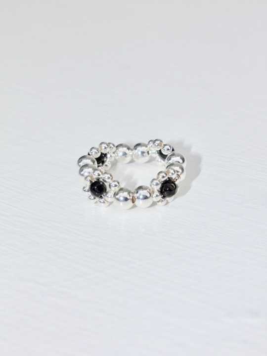 daisy ring (black) - HAGO(하고)