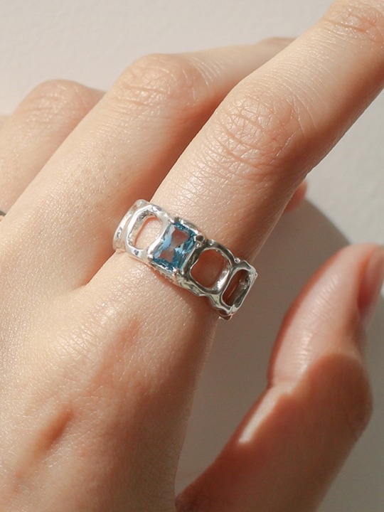 Gentle link ring (Topaz) - 하고(HAGO)