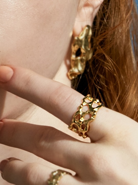 Silver glam link ring - HAGO(하고)