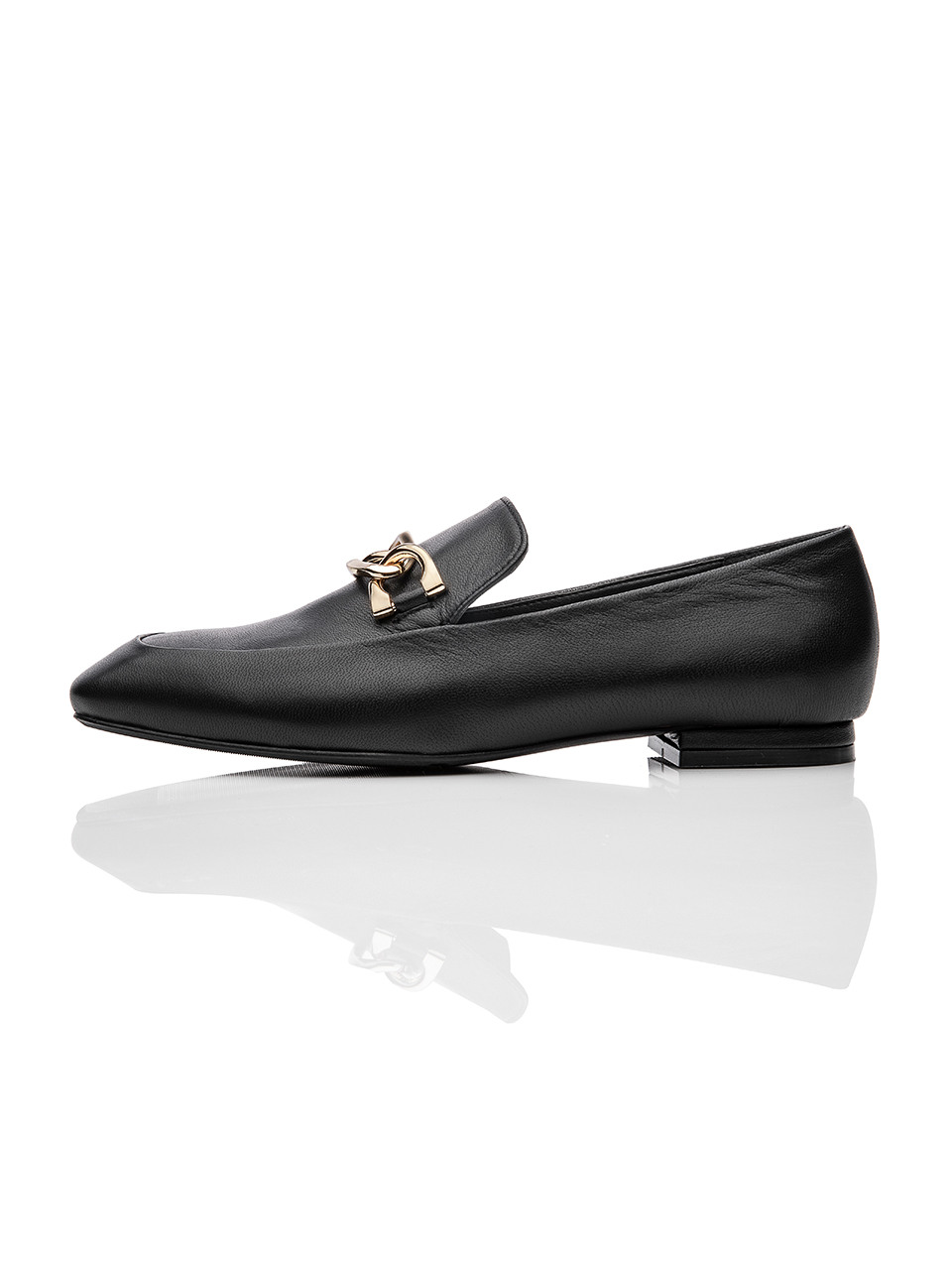 Square Toe Point Loafer - MD18FW1019 Black - 하고