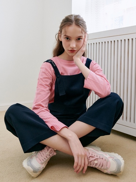 LOGO STITCH OVERALL / NAVY - 하고