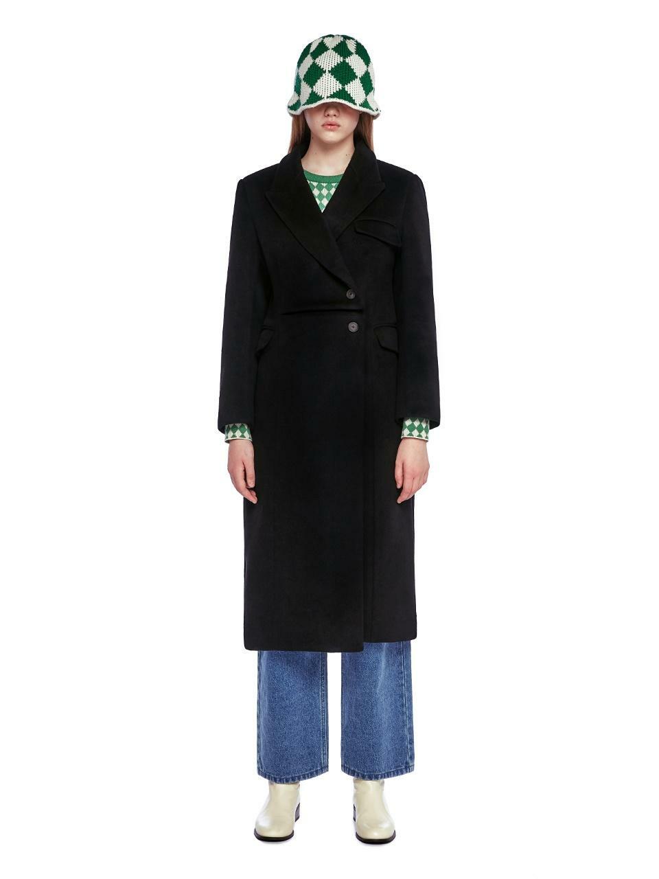 SLIT WOOL COAT [BLACK] - HAGO(하고)