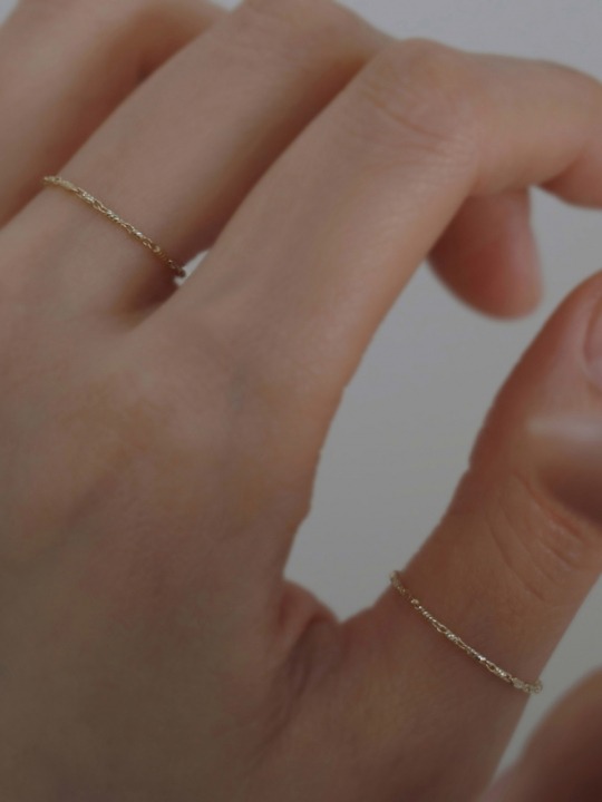 14K gold rope chain ring - HAGO(하고)