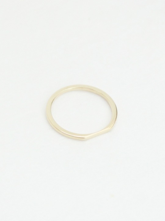 Classic Thin Flat 14k gold Ring - HAGO(하고)