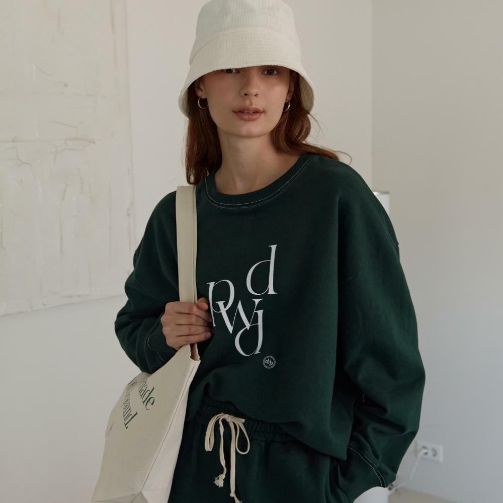 [예리/전혜빈착용]dpwd logo sweat shirts (green) - HAGO(하고)