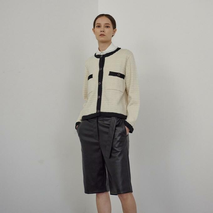 ECO LEATHER BERMUDA PANTS_BLACK - HAGO(하고)