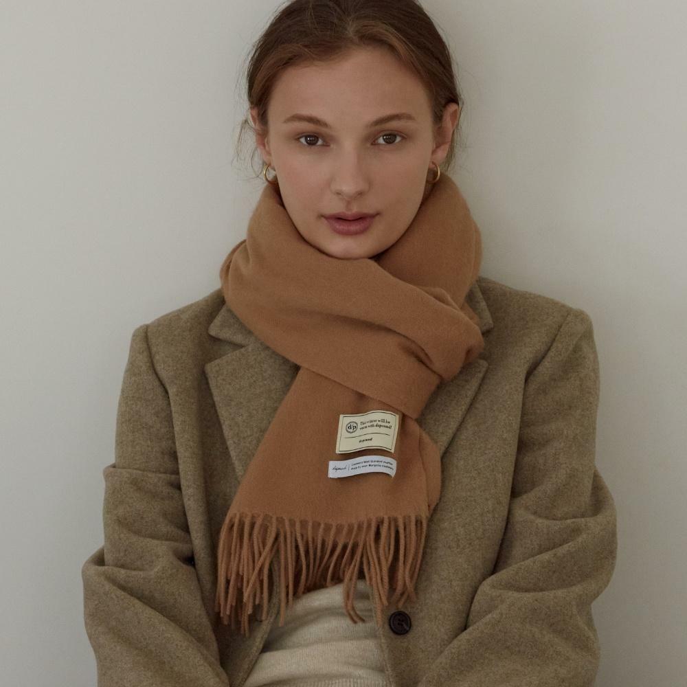 cashmere wool blended muffler (camel) - HAGO(하고)