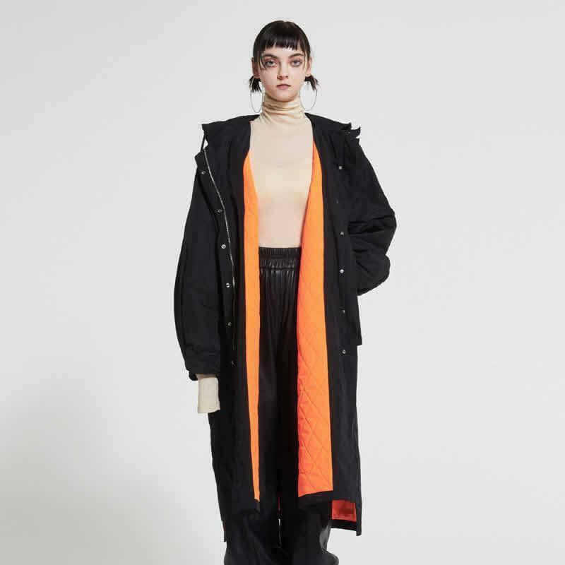 Padding Long Jumper Black WBAFCT001BK - 하고(HAGO)