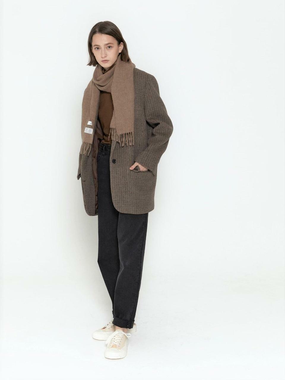 lambswool solid muffler by moon(ENGLAND)-beige - HAGO(하고)