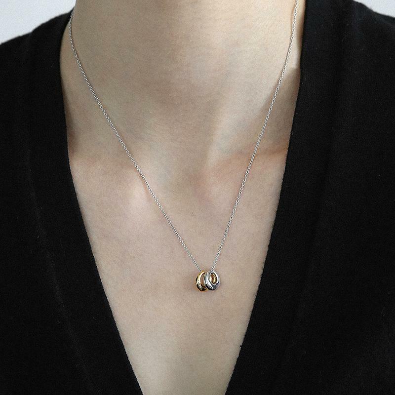double rings necklace N029 - HAGO(하고)