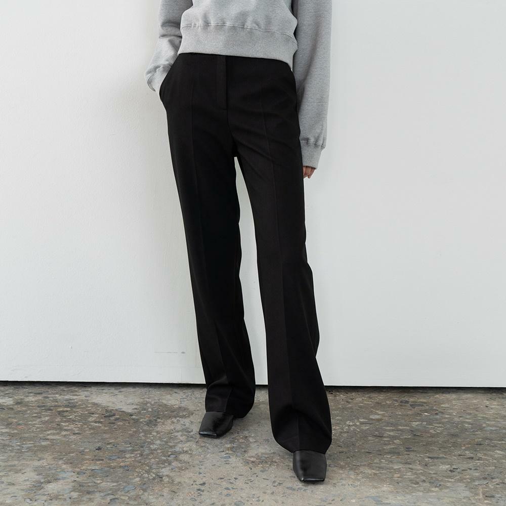 basic straight slacks (black) - HAGO(하고)