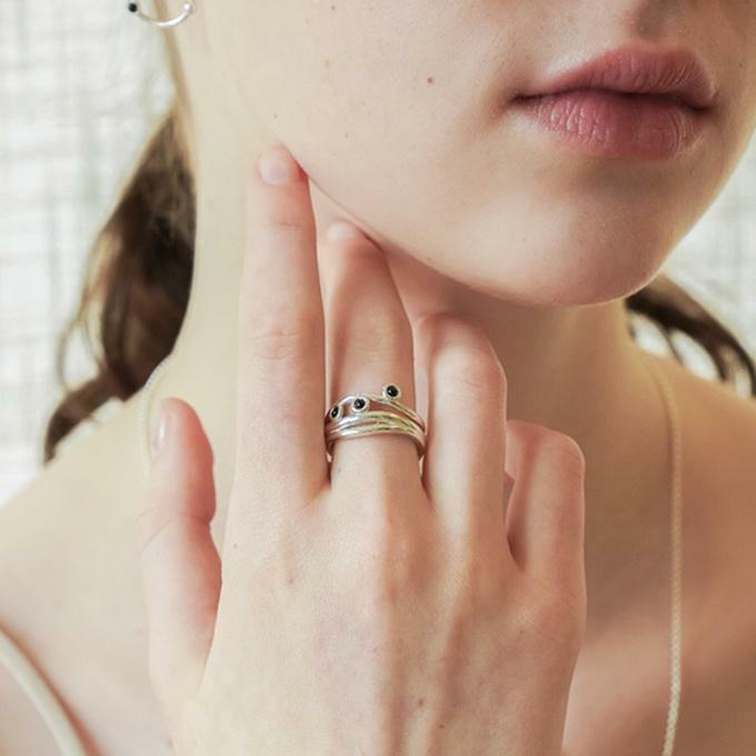 triple waves Ring _ 2 (gold) - 하고(HAGO)