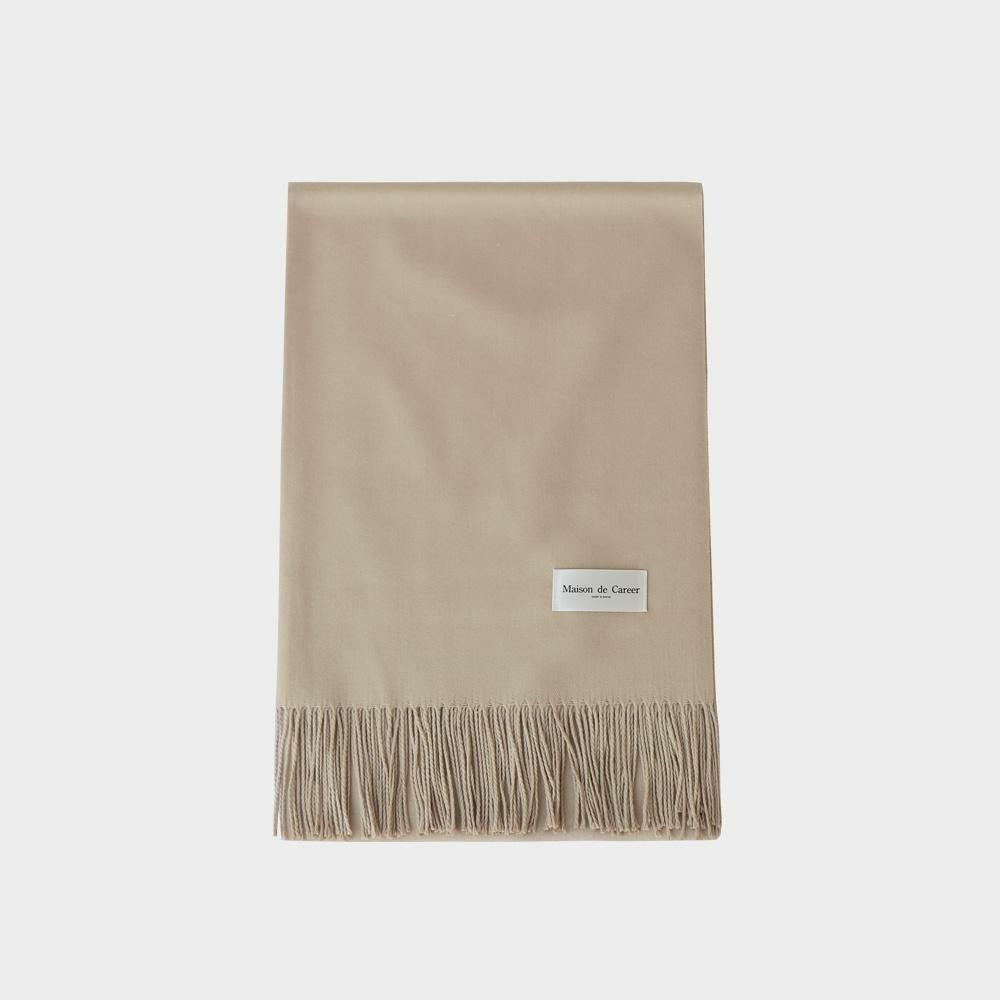Basic wool cashmere muffler_BEIGE - HAGO(하고)