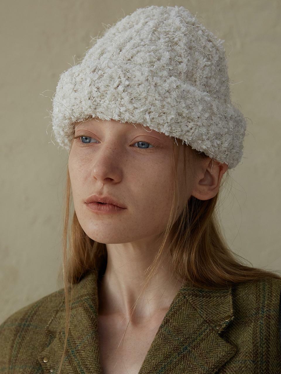 POPCORN KNIT HAT_CREAM - HAGO(하고)