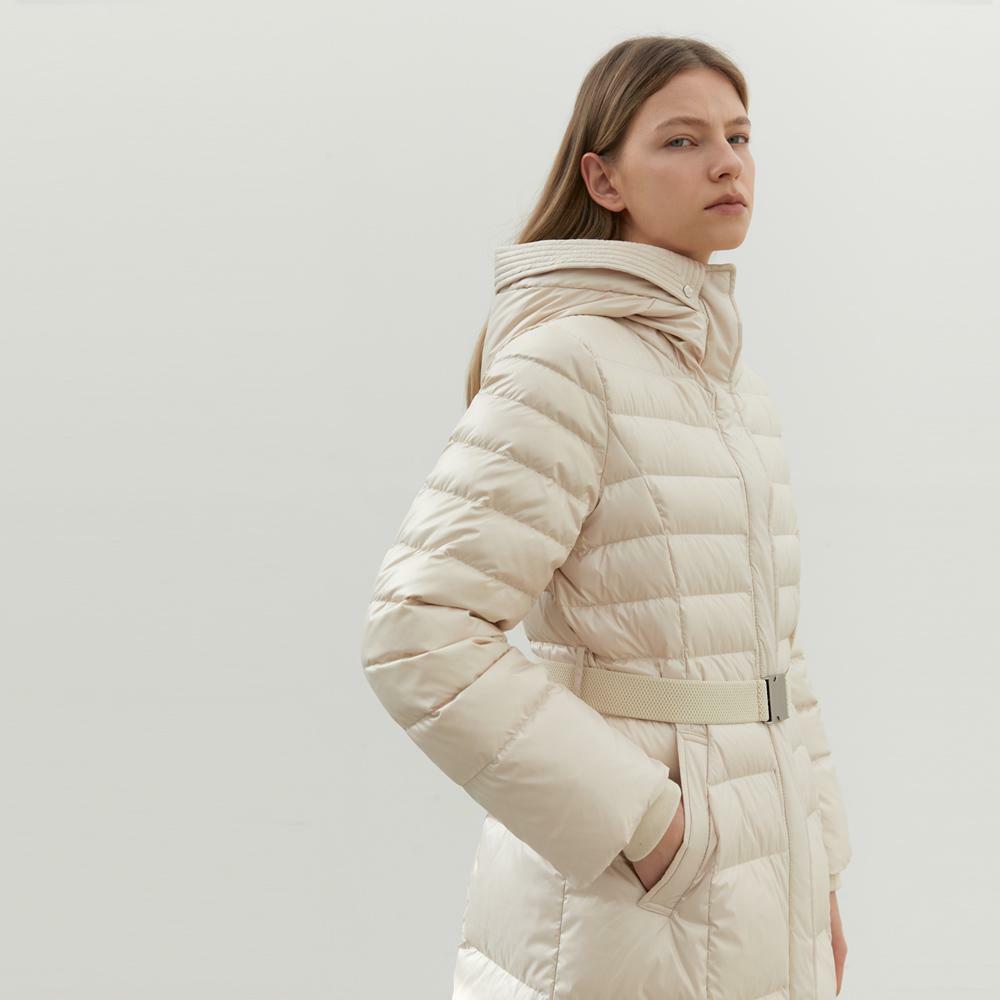 Quilting goose down long padding M1DW757BE - HAGO(하고)