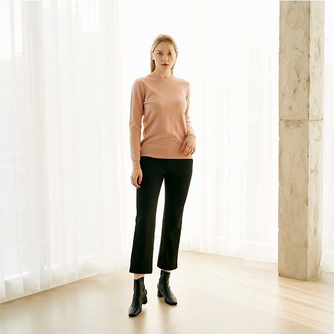 Fleece lined TR span bell bottom pants_Black - HAGO(하고)